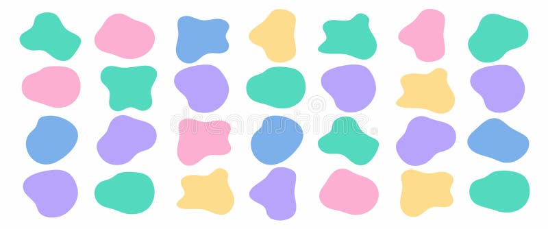 Pastel Organic Shapes Abstract Background Design Elements Stock ...