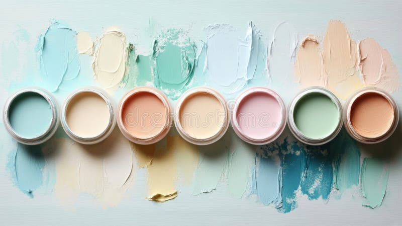 Pastel Paint Color Palette Swatch Texture Background Stock Illustration ...