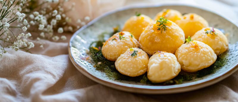 Pastel Pani Puri with Asymmetrical Styling Stock Image - Image of ...