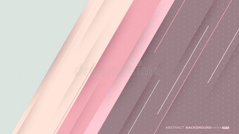 Pastel Paper Cut Diagonal Decoration with Lines and Shadow Stock Vector ...