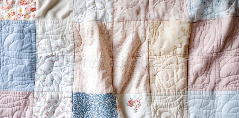 Pastel Patchwork Quilt Background for Rustic Vintage Designs Stock ...