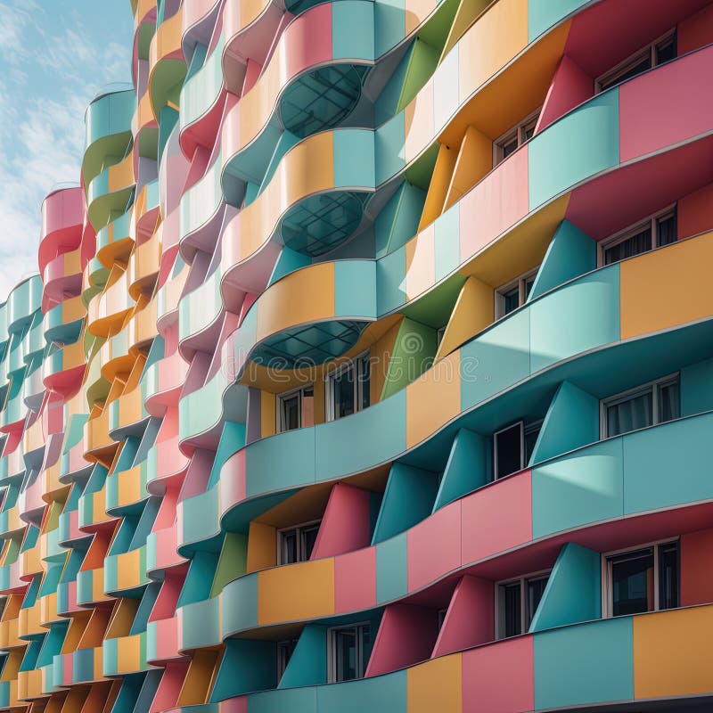 Pastel Patterns in Modern Architecture: a Playful and Unique Facade ...
