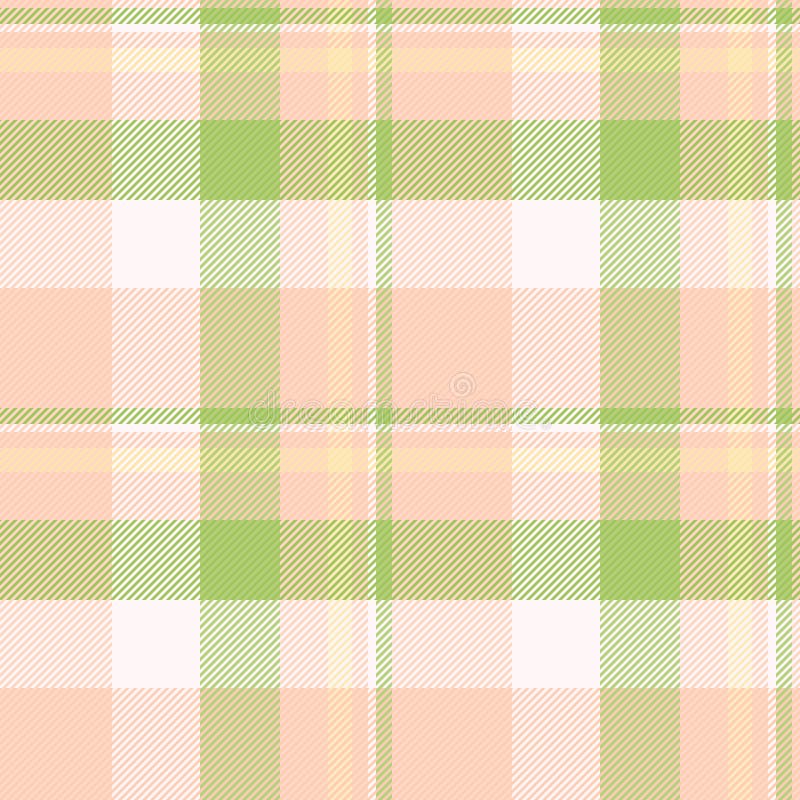 Pastel Peach and Lime Green Plaid Pattern. a Soft, Springlike Texture ...