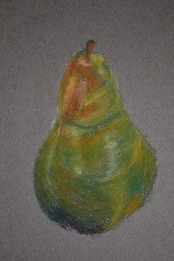 Pastel Pear Illustration stock illustration. Illustration of realistic ...