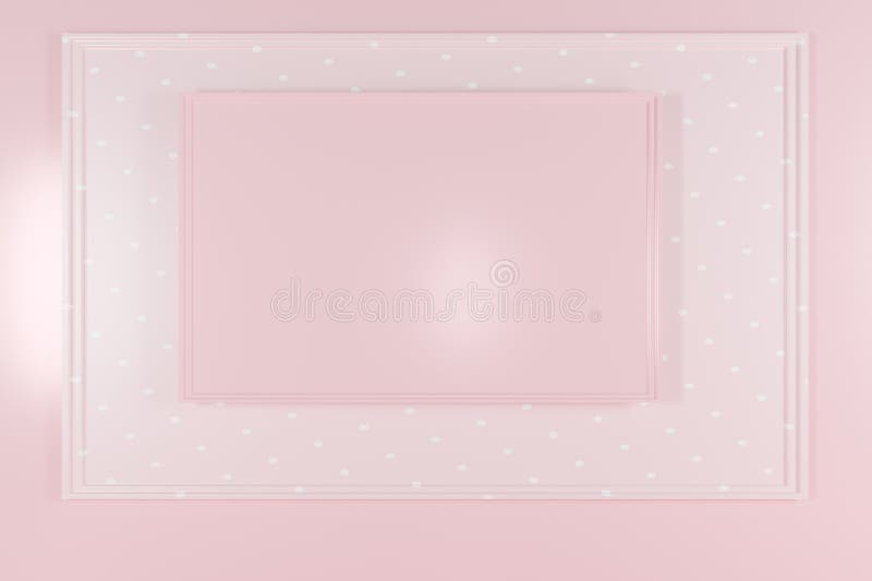 A Pastel Pink Background with Layered Frames, Ideal for Valentines Day ...