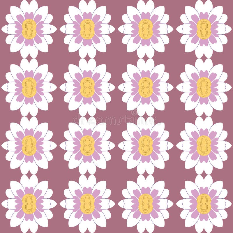 Pastel Pink Background with Little Daisies and Yellow Centers Makes Up ...
