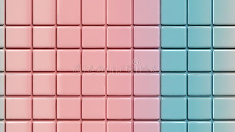 Pastel Pink and Blue Square Tile Pattern Background Stock Illustration ...