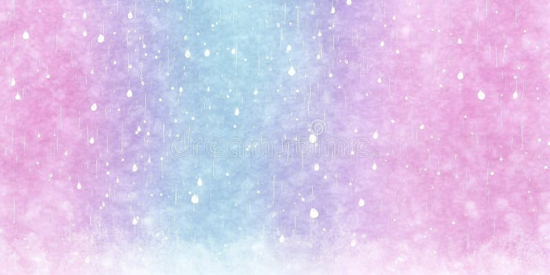 Pastel Pink Blue Watercolor Rain Background Texture Design Stock ...