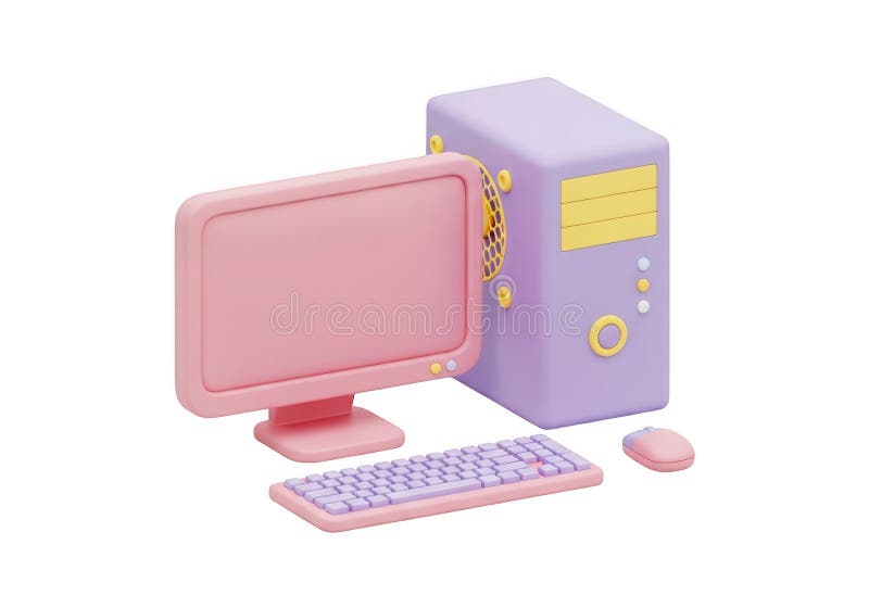 Pink Desktop Setup Stock Illustrations – 1,493 Pink Desktop Setup Stock ...