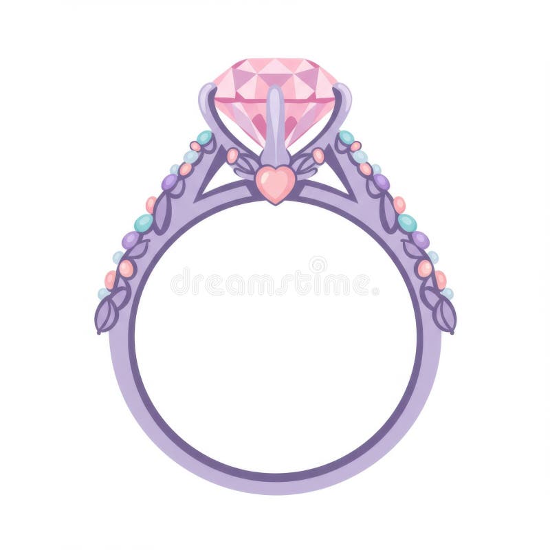 Pastel Pink Diamond Ring Pixel Art Illustration Stock Illustration ...