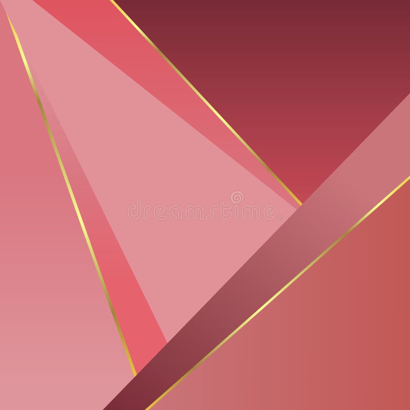 Pastel Pink, Gold Vector, Geometric Rectangular Background ...