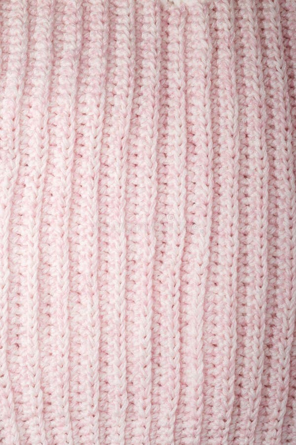 Pastel Pink Knitting Pattern, Woolen Yarn Texture with Braid Design ...