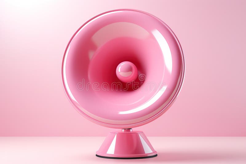 Pastel Pink Megaphone on a Pink Background Stock Illustration ...