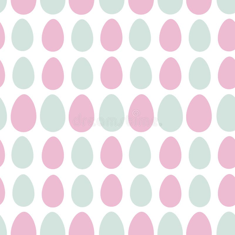 Pastel Pink and Mint Easter Eggs Seamless Pattern Stock Illustration ...