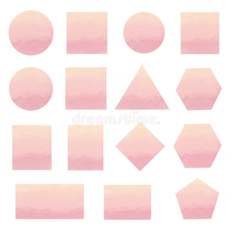 Pastel Pink and Peach Geometric Shapes Gradient Background Stock ...