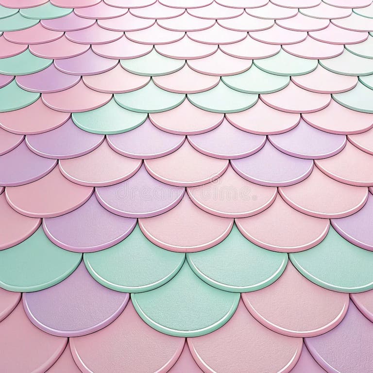 Pastel Pink, Purple, and Mint Green Scale Pattern Background Stock ...
