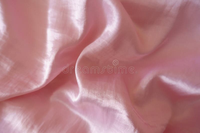 Pastel Pink Satin Fabric in Soft Folds Stock Image - Image of draped ...