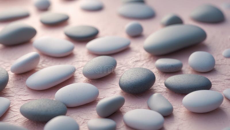 Pastel Pink Stone Texture Background Smooth Oval Pebbles Closeup Stock ...