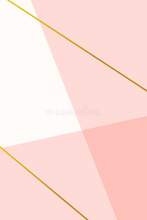 Pastel Pink Tones and a Square Frame with a Golden Outline. Abstract ...
