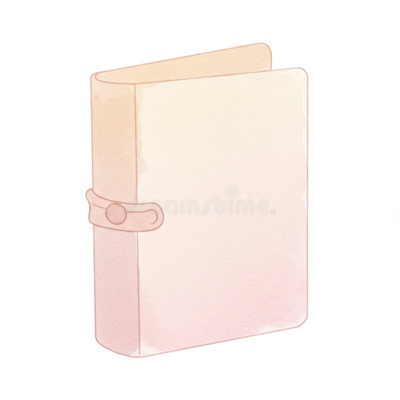 Pastel Pink Watercolor Notebook Illustration Stock Photo - Image of ...