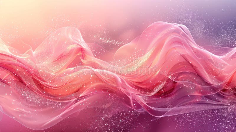 Pastel Pink Wave Gradient Abstract Background Stock Illustration ...