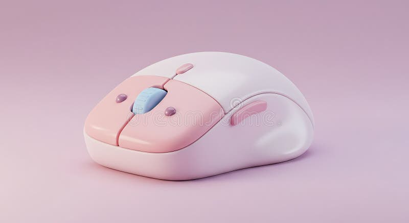 Pastel Pink Wireless Mouse: a Soft, Minimalist Design Stock Image ...