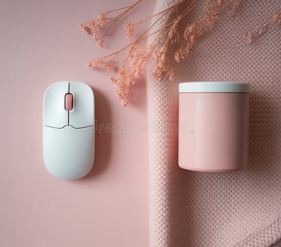Pastel Pink Workspace Setup Generative Ai Stock Illustration ...