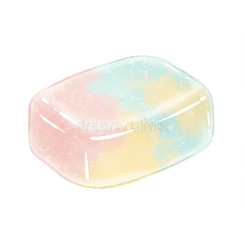Pastel Pink Yellow Blue Soap Bar Illustration Stock Illustration ...