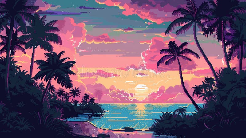 Pastel Pixel Paradise Background Stock Photo - Image of trend, abstract ...