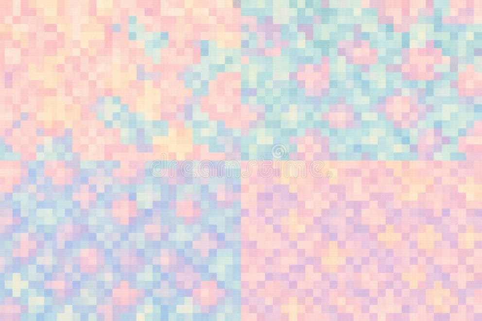 Pastel Pixel Patterns for Digital Art and Design Projects Stock Photo ...