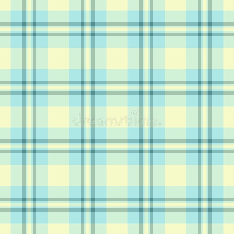 Pastel Plaid Pattern. Seamless, Soft Blue and Yellow Checkered Texture ...