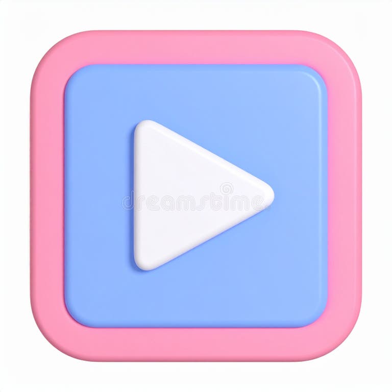 Pastel Play Button Icon, Playhead Graphic Element on Transparent ...