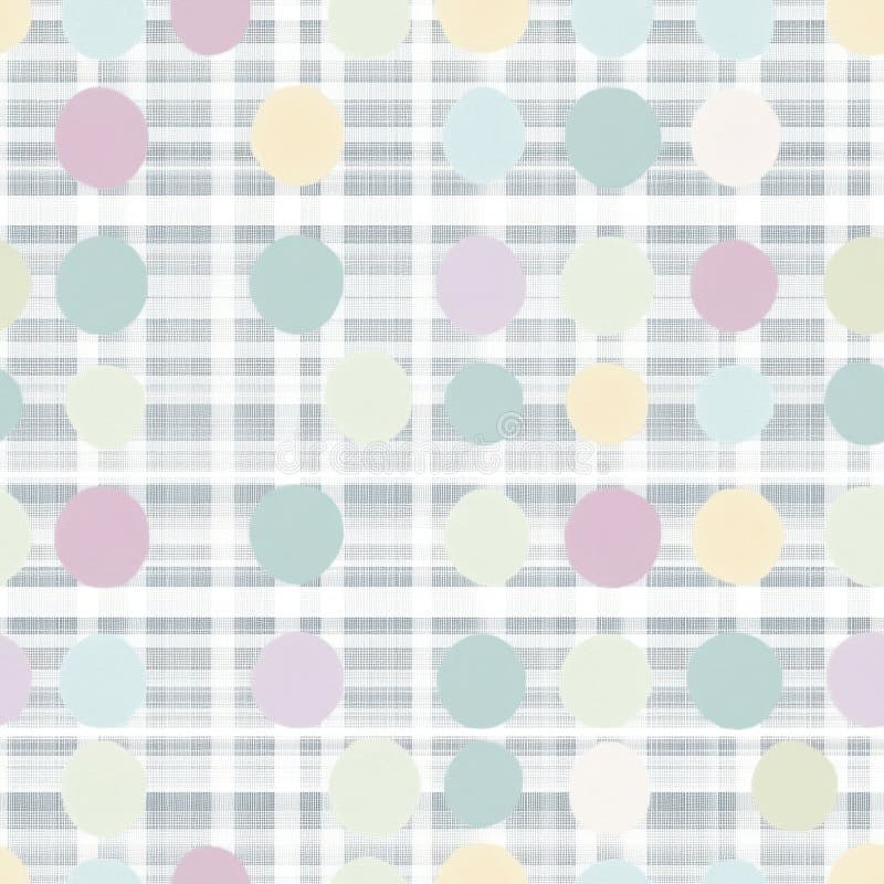 Pastel Polka Dot and Plaid Seamless Pattern Design Stock Photo - Image ...