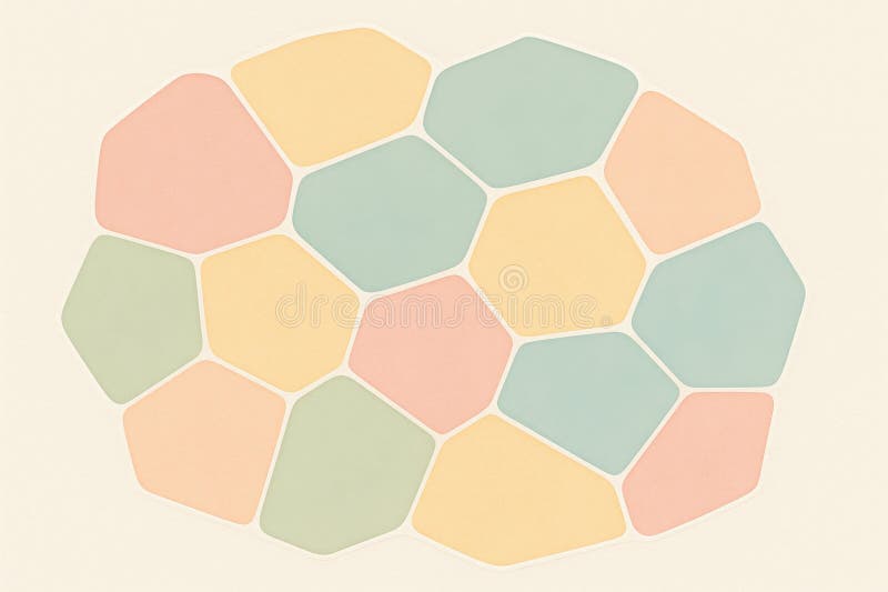 Pastel Polygon Cluster Design Element Stock Illustration - Illustration ...