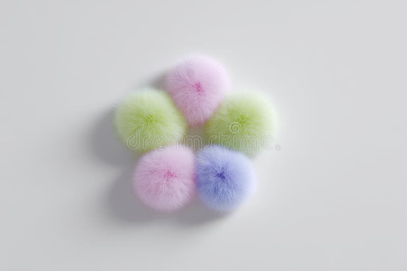 Pastel Pom-Poms stock illustration. Illustration of spring - 390913759