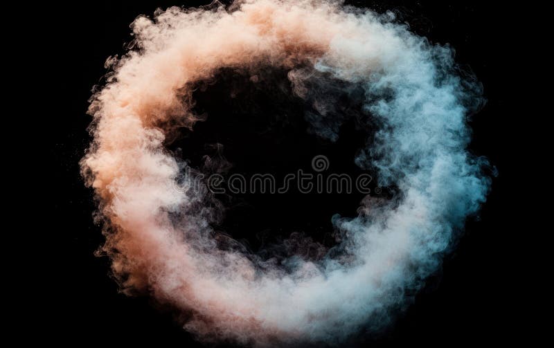 Pastel Powder Explosion: Abstract Circular Cloud Stock Illustration ...