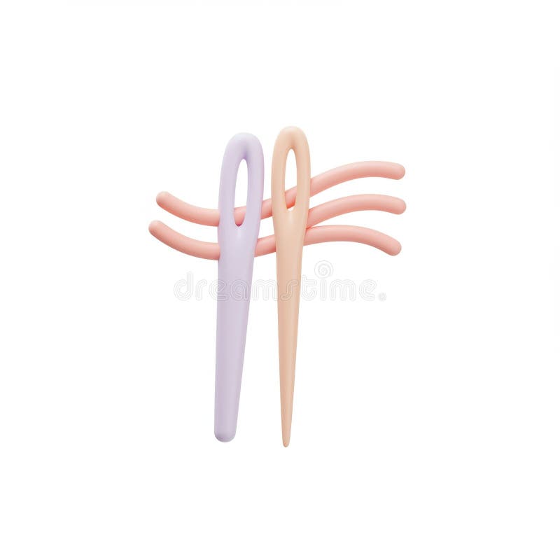 Pastel Purple and Orange Thread Needle Abstract Design Stock ...