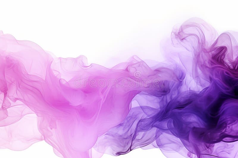 Pastel Purple Smoke Abstract Background on White Isolated Backdrop for ...