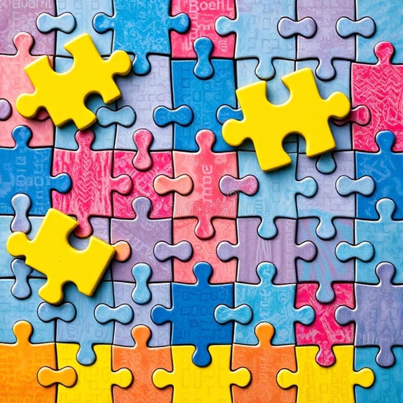 Pastel Puzzle Pieces Background Stock Illustration - Illustration of ...