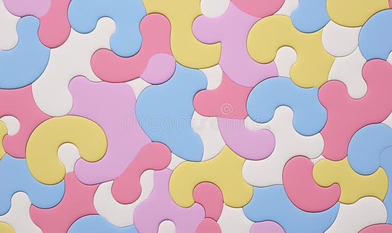 Pastel Puzzle Pieces Background, Ideal for Children S Projects or ...
