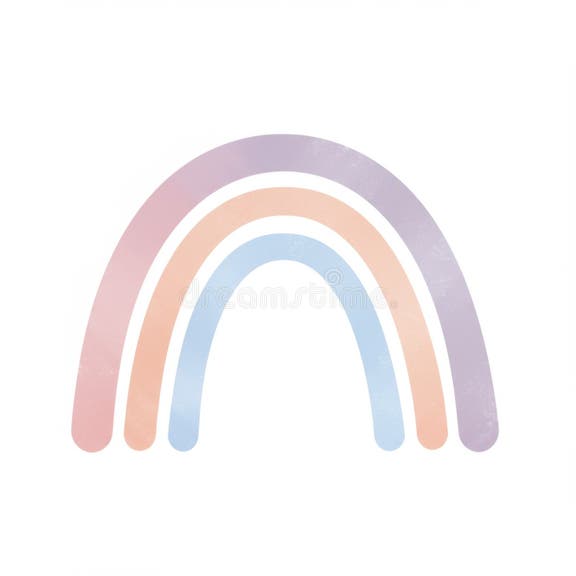 Pastel Rainbow Arch Illustration Stock Illustration - Illustration of ...