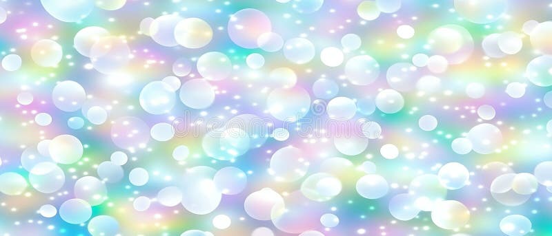 Pastel Rainbow Bokeh Background Soft Dreamy Light Bubbles Stock ...