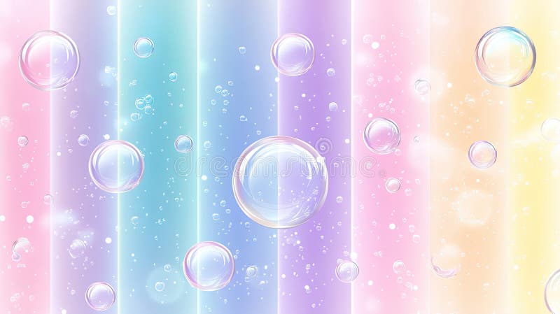 Pastel Rainbow Bubbles Background Stock Illustration - Illustration of design, pattern: 349415469