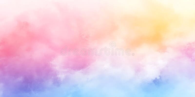 Pastel Rainbow Cloud Background: Soft & Dreamy Texture Stock ...