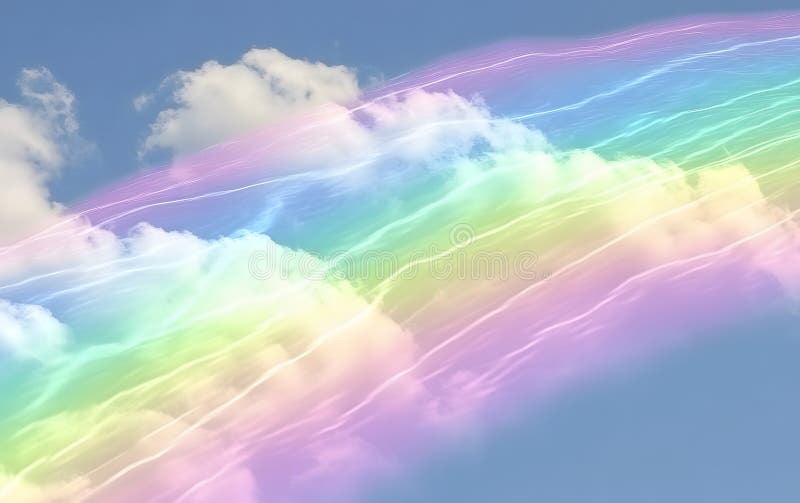Pastel Rainbow Cloudscape Dreamy Sky Background Stock Photo Stock ...