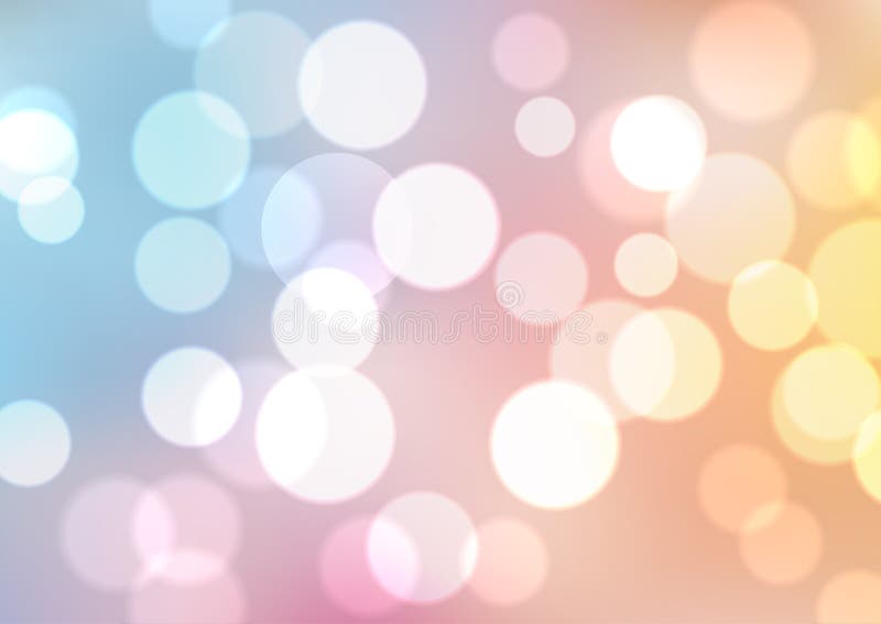 Pastel Rainbow Coloured Bokeh Lights Background Design Stock Vector ...