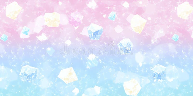 Pastel Rainbow Crystal Gems Background Texture Design Soft Pink Blue Watercolor Pattern Stock ...