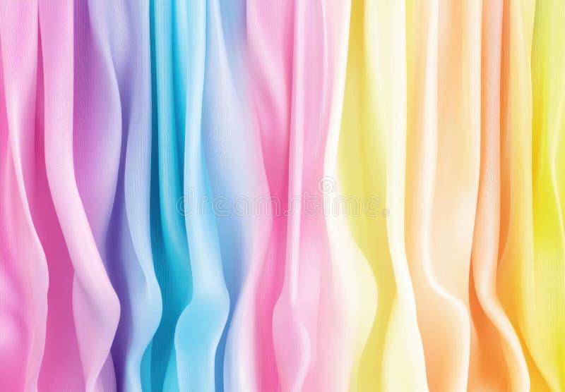 Pastel Rainbow Draped Fabric Stock Image - Image of light, ripple ...