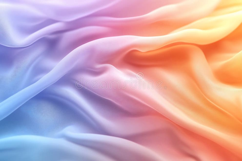 Pastel-Colored Silk Fabric with Soft Waves and Folds – a Delicate and Elegant Texture Stock ...