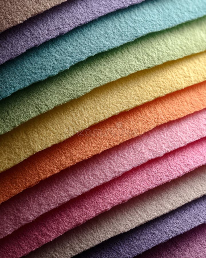 Pastel Rainbow Fabric Texture Layers Stock Illustration - Illustration ...
